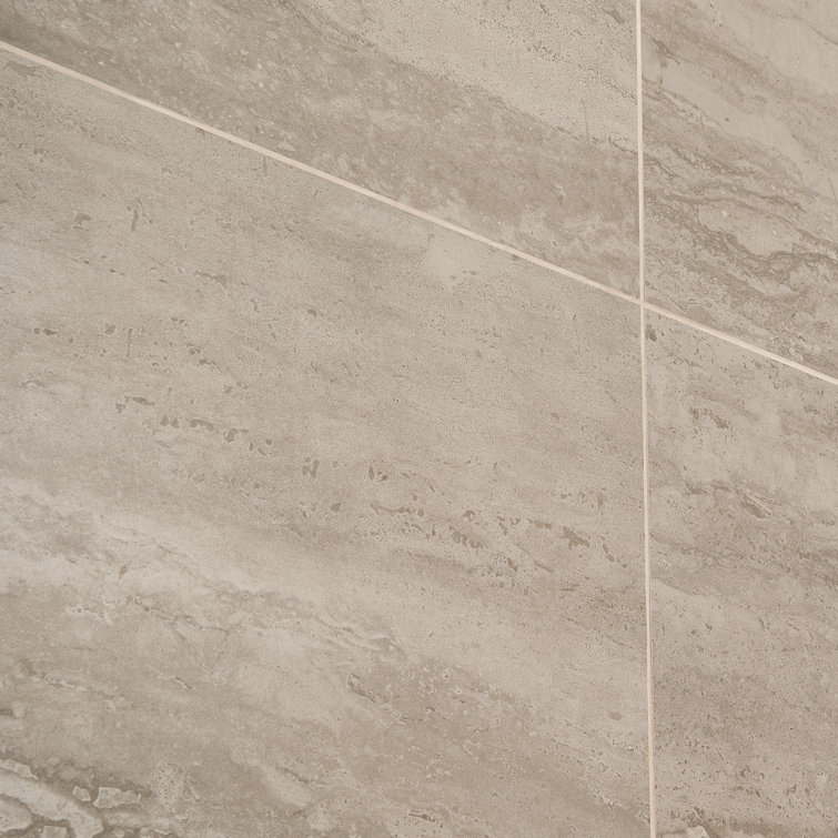 Bond Tile Essential Travertine 24" x 48" Porcelain Stone Look Wall & Floor Tile & Reviews ...